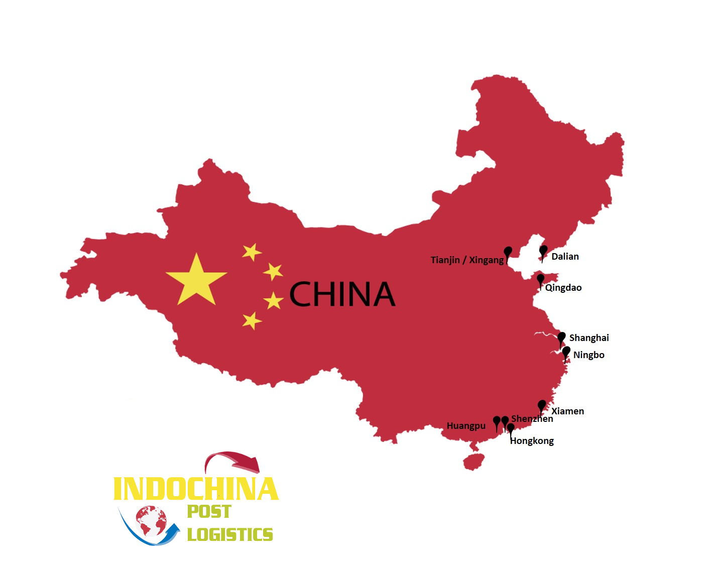 Các cảng biển chính tại Trung Quốc - Indochinalines