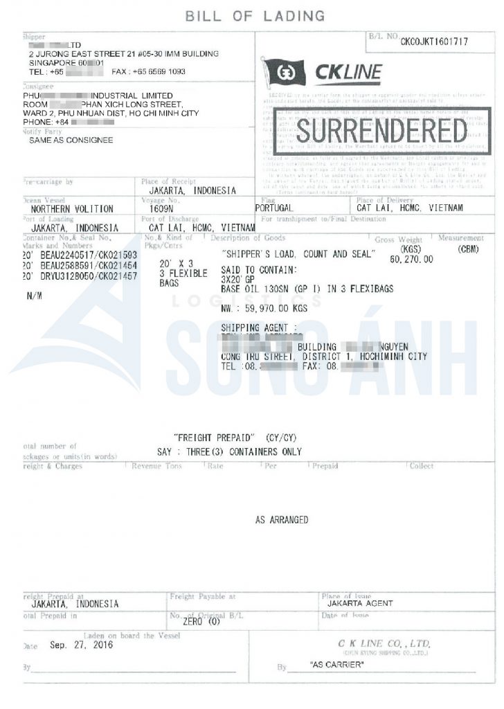 Những điều cần biết về Surrender trong nghiệp vụ xuất nhập khẩu