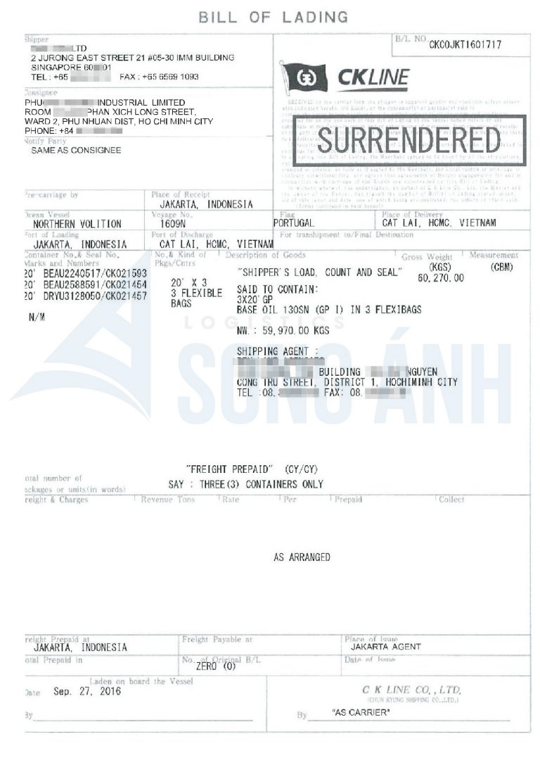 Những điều cần biết về Surrender trong nghiệp vụ xuất nhập khẩu